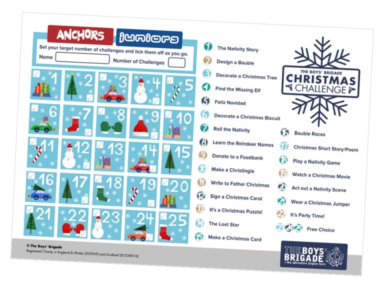 Christmas Challenge Programme - The Boys' Brigade