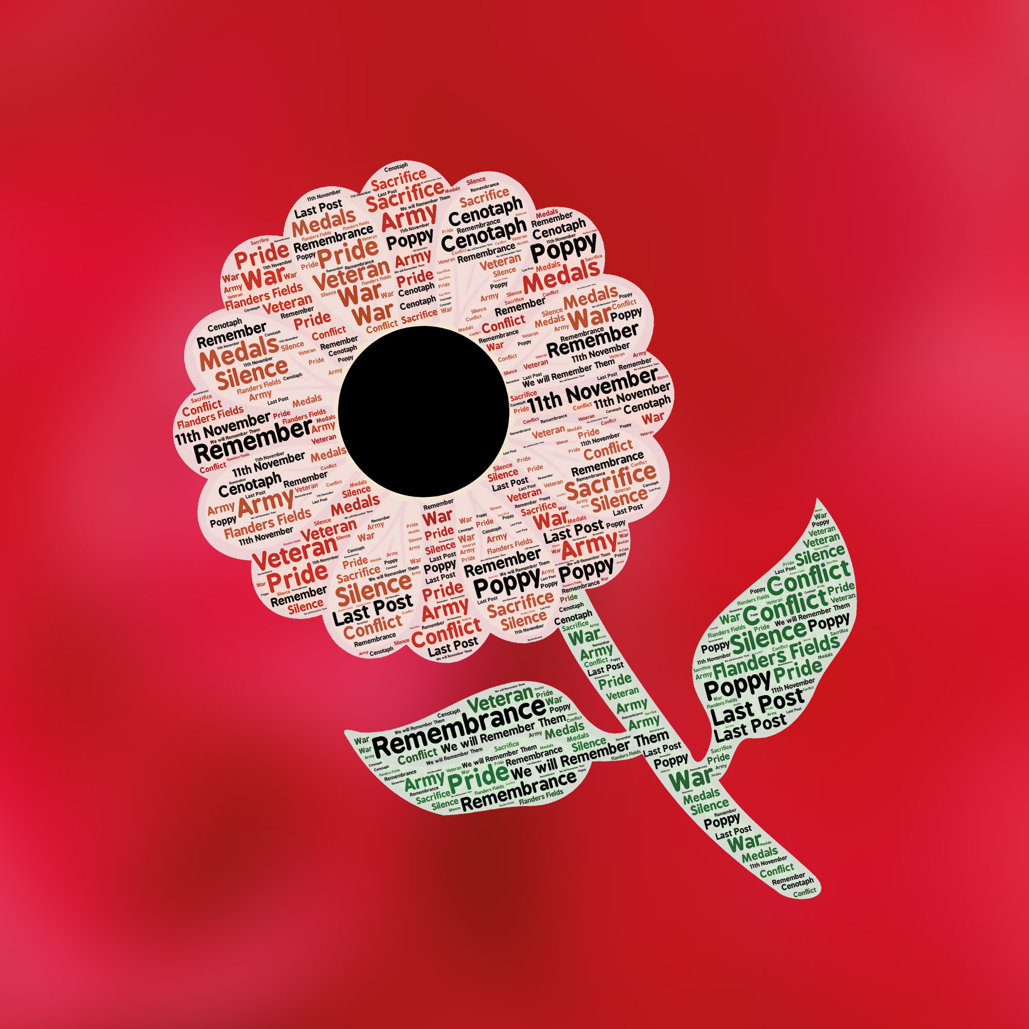 Poppy Word Art - The Boys' Brigade