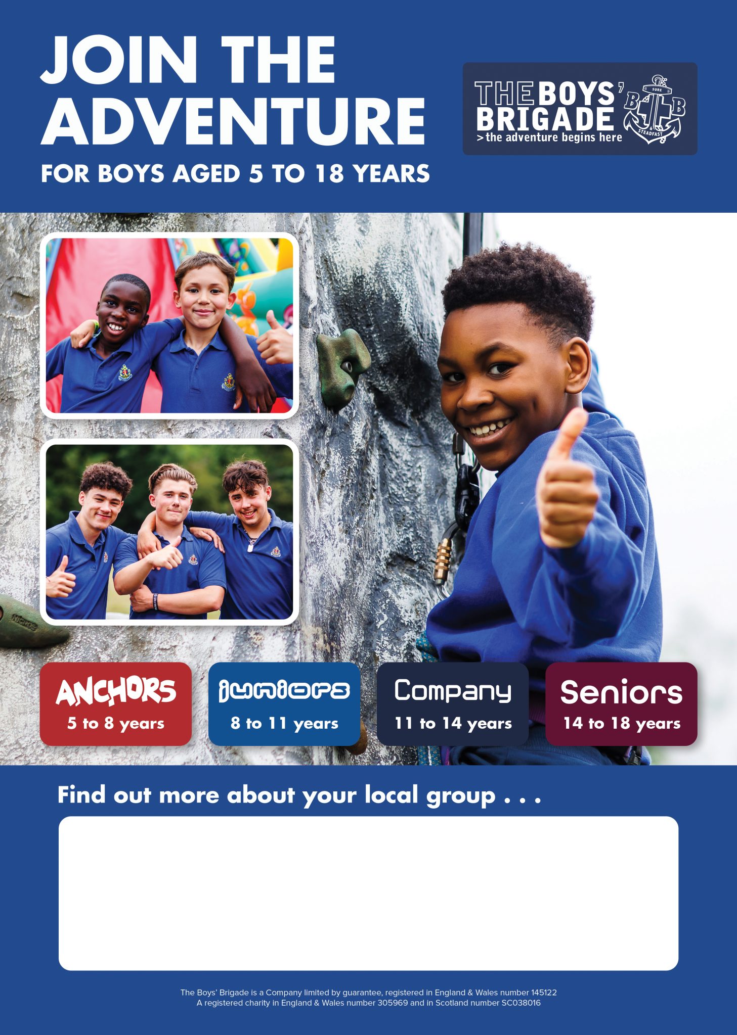 DIY Leaflet - Design B18 - The Boys' Brigade
